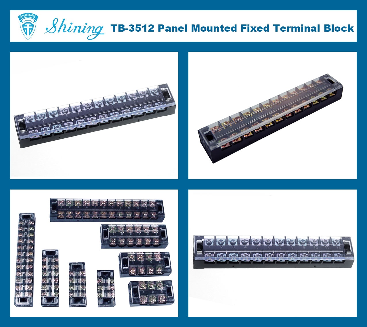 Telecom View Terminal Block Connector Electrical Fixed Type 35A 12 Pole ...