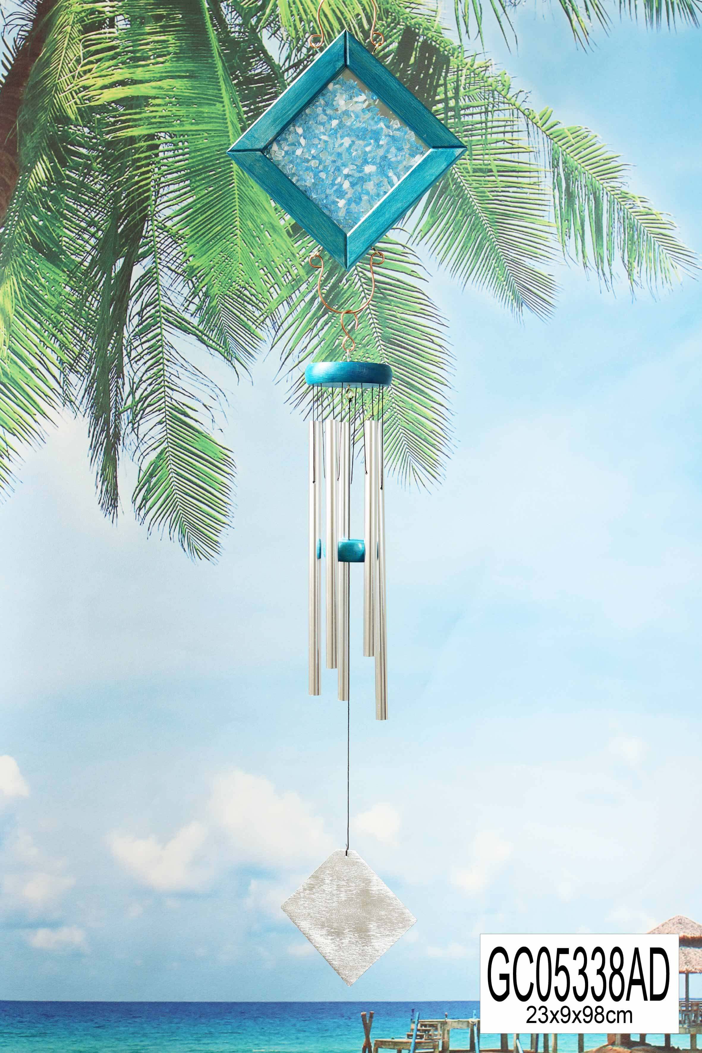 Sea Glass Suncatcher Wind Chime - Square Frame ｜ Unique Wind Chime ...