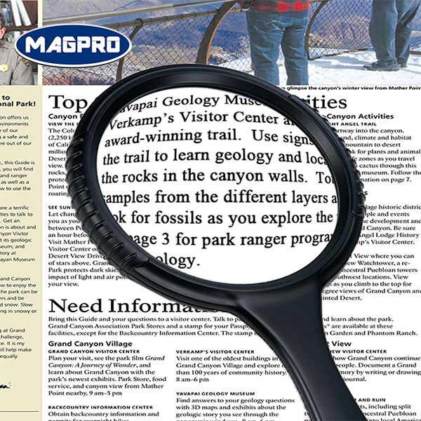 5 Inch Jumbo 3x Magnifying Glass Large Viewing Area with Sturdy ...