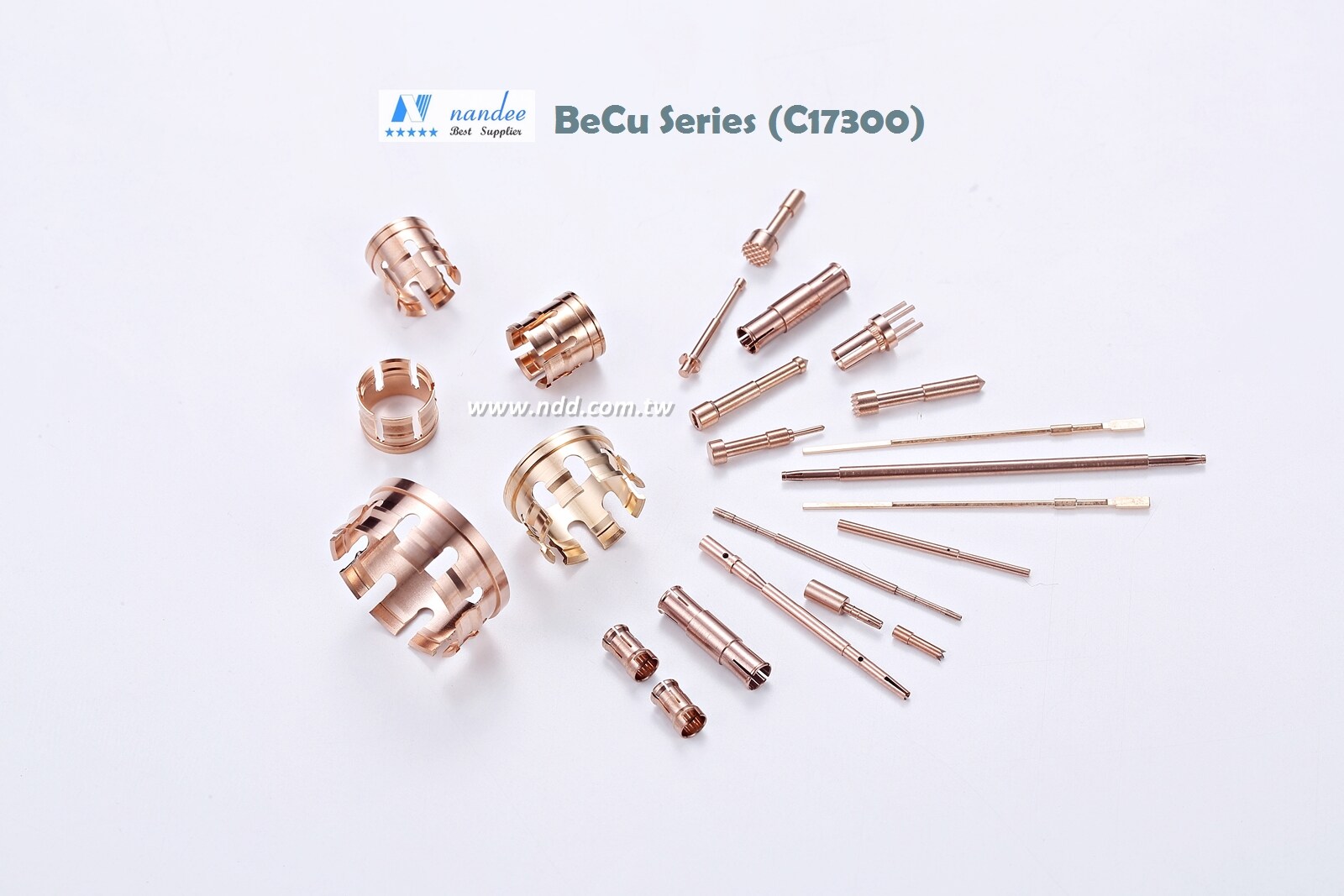 Beryllium Copper CNC turned components (probes & pins, contacts ...