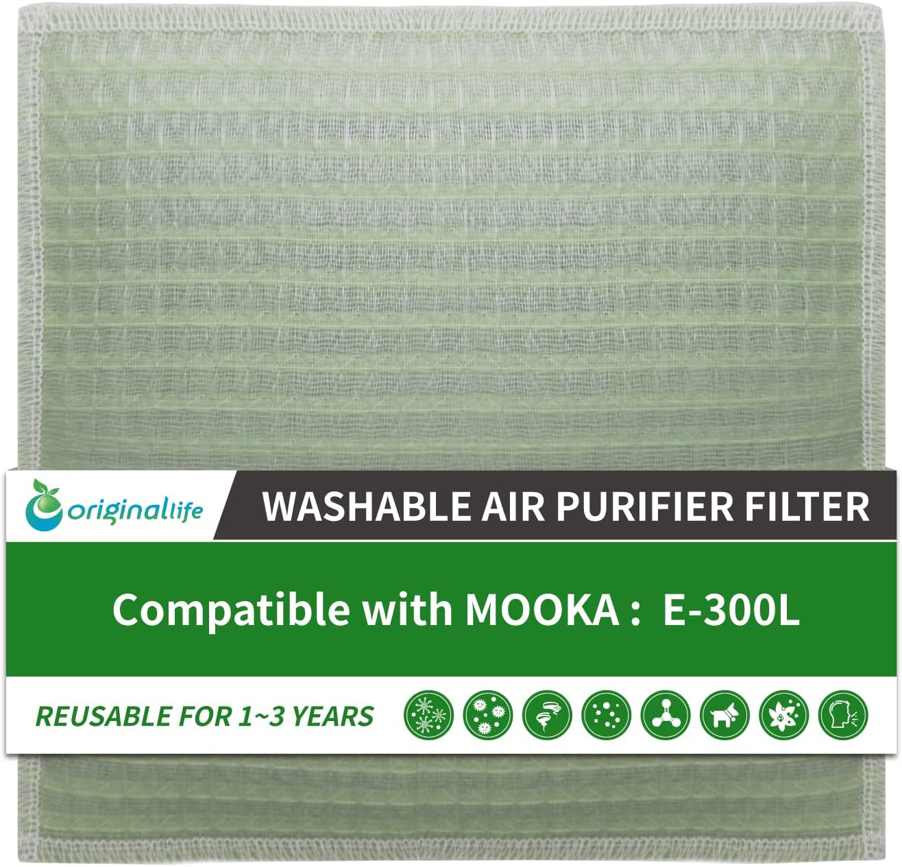 Originallife Washable Reusable Air Purifier Filter Replacement HEPA for ...