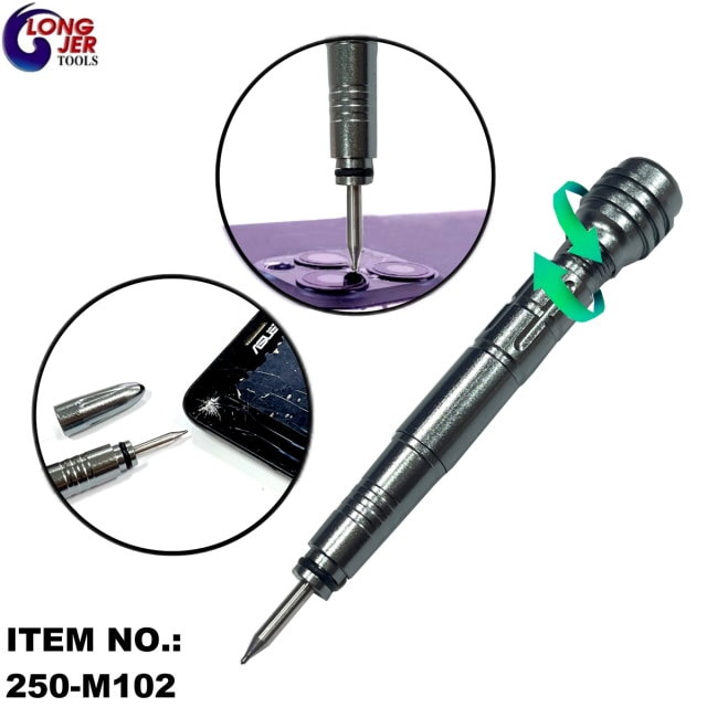 2-IN-1 Changeable Mobile Phone Glass Blasting Marking Center Punch Tool ...