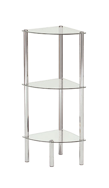 3-Tier Corner Rack / Glass, Glass Shelf Rack, | Taiwantrade