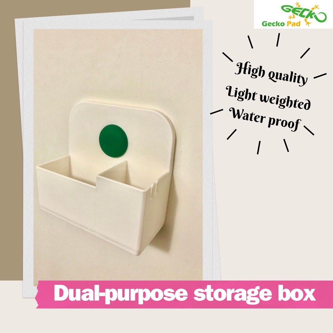 Wall mounted, Dual-purpose storage box, Self-adhesive hook made of ...