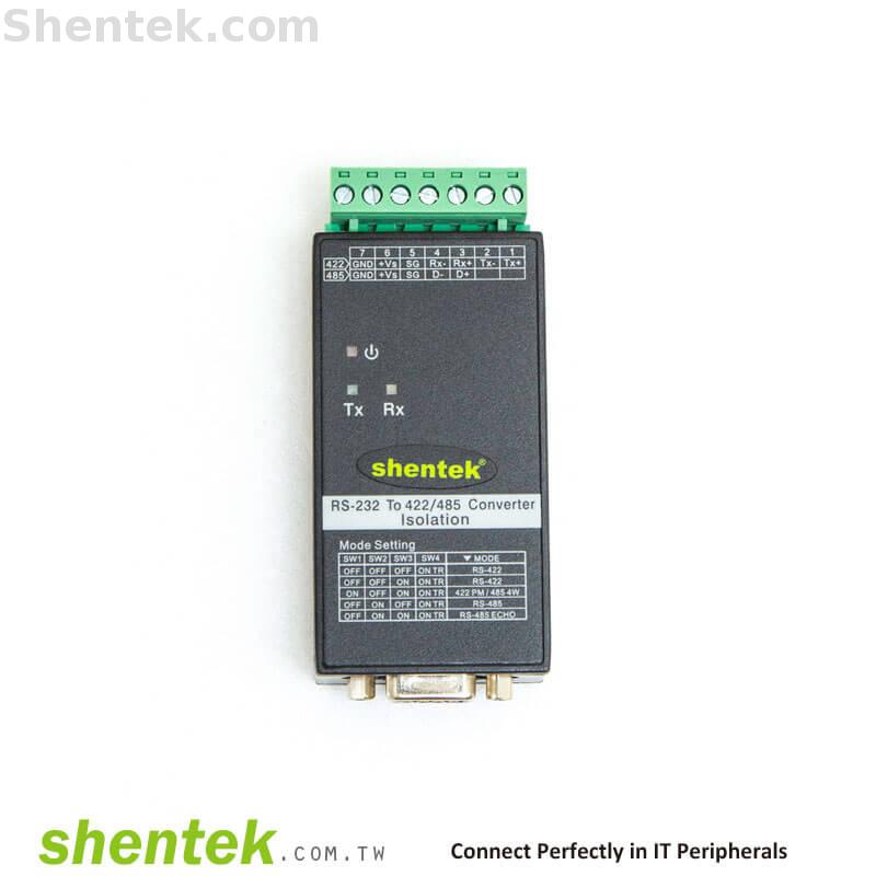 Shentek RS232 To RS485 RS422 Bi-direction Serial Converter Adapter 3KV ...
