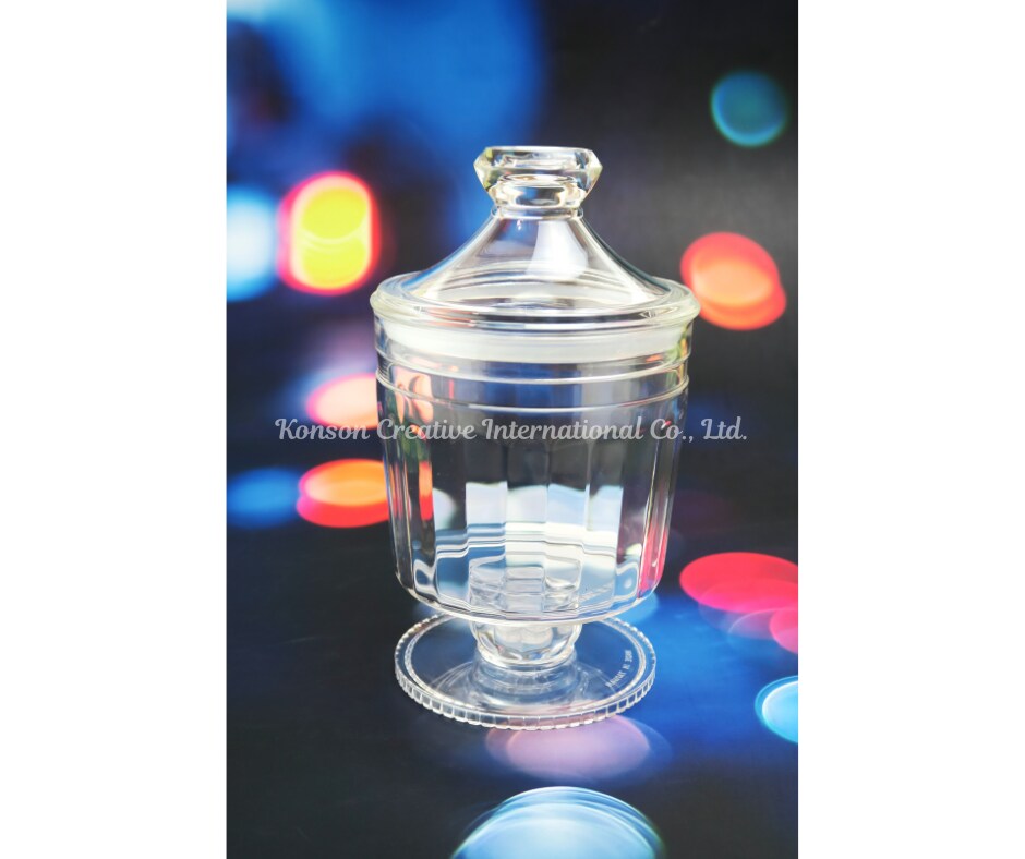 Kitchenware - 3 size Acrylic Canister Set, Straight Shape with Stripe ...