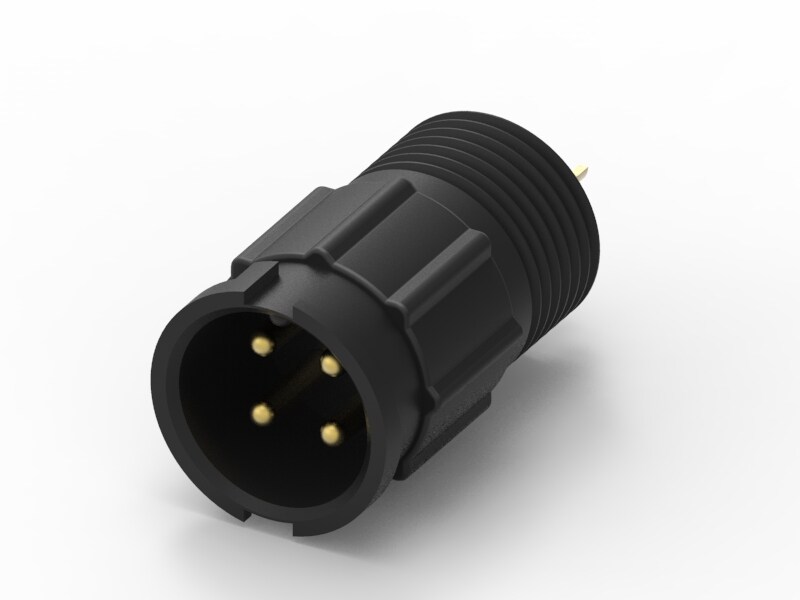 WP B Size (Male Connector/Male Pin) 4PIN Molded with Cable(Lock Bayonet ...