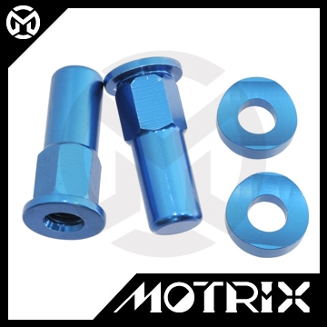 Alloy rim lock nut with washer, blue | Taiwantrade