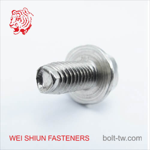 Machine Screw Triangular Thread Screws Hex Flange Stainless Steel A2 ...