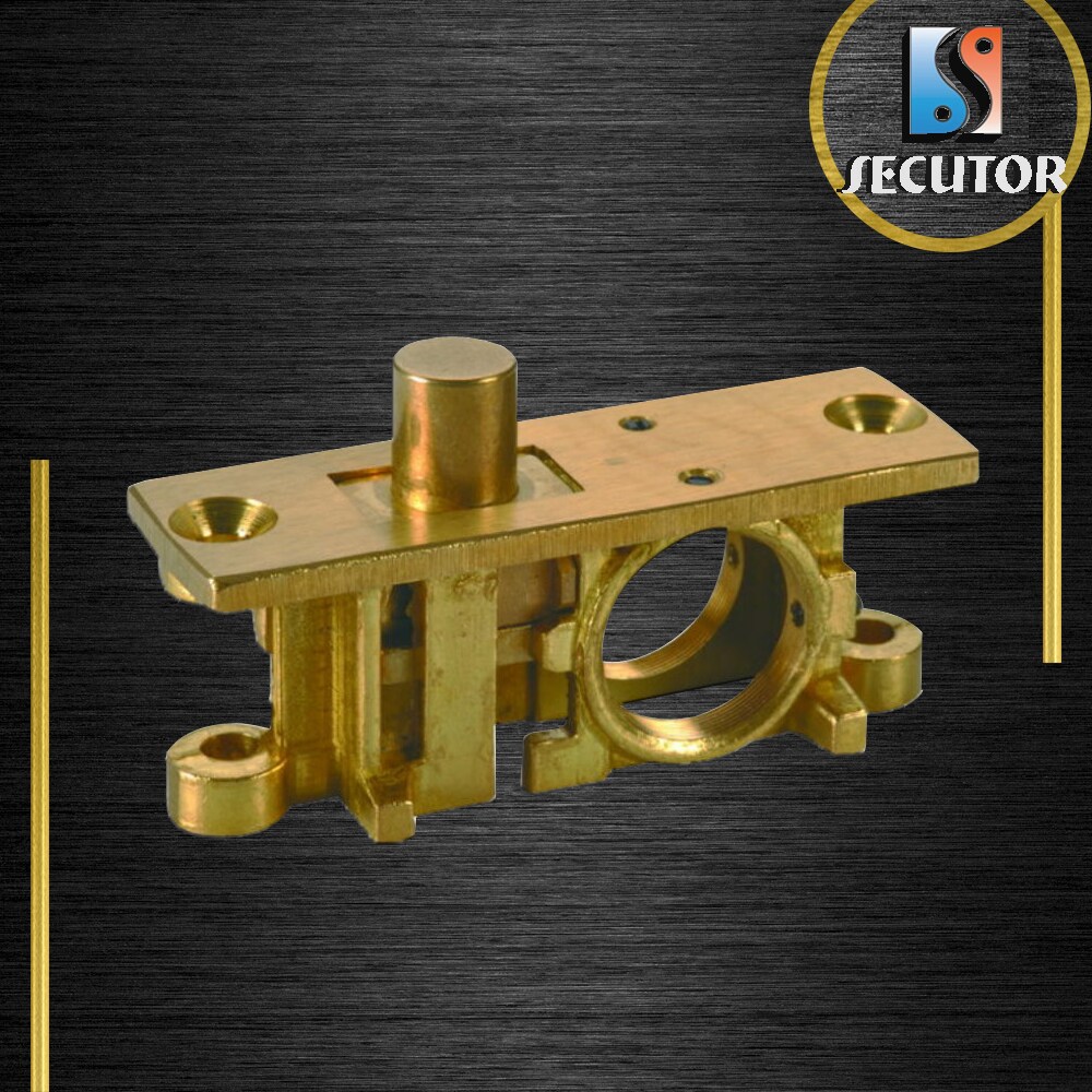 Solid Brass Round Bolt Bottom Door Rail Lock