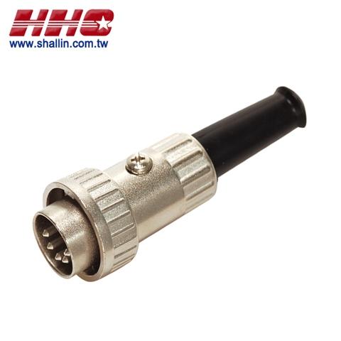 5P din plug locking type 180° metal shield bayonet, RoHS Directive ...