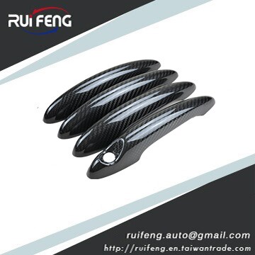 Door Handle Cover Real Carbon Fiber DRY CARBON W/3M For Mini Cooper R60 ...