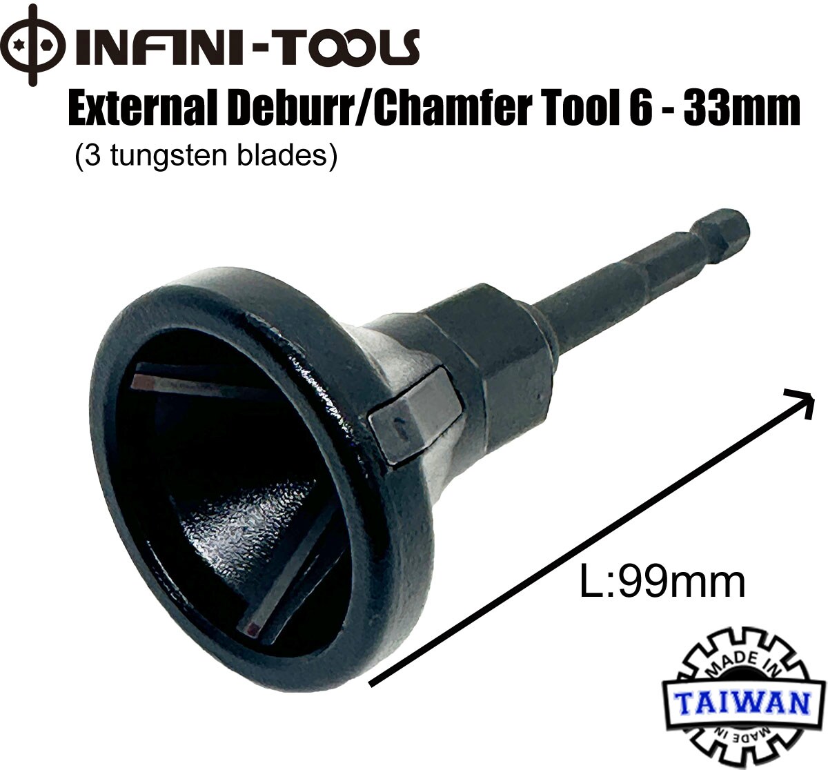 External Deburrer Chamfer Tool 6 - 33mm, Bolt and Thread Rod Deburring ...