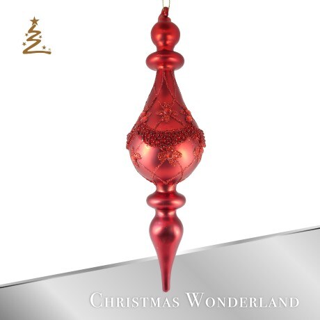 Mercury Matt Red Glass Finial | Taiwantrade