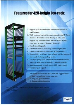 Features for 42U-height Eco-rack | Taiwantrade