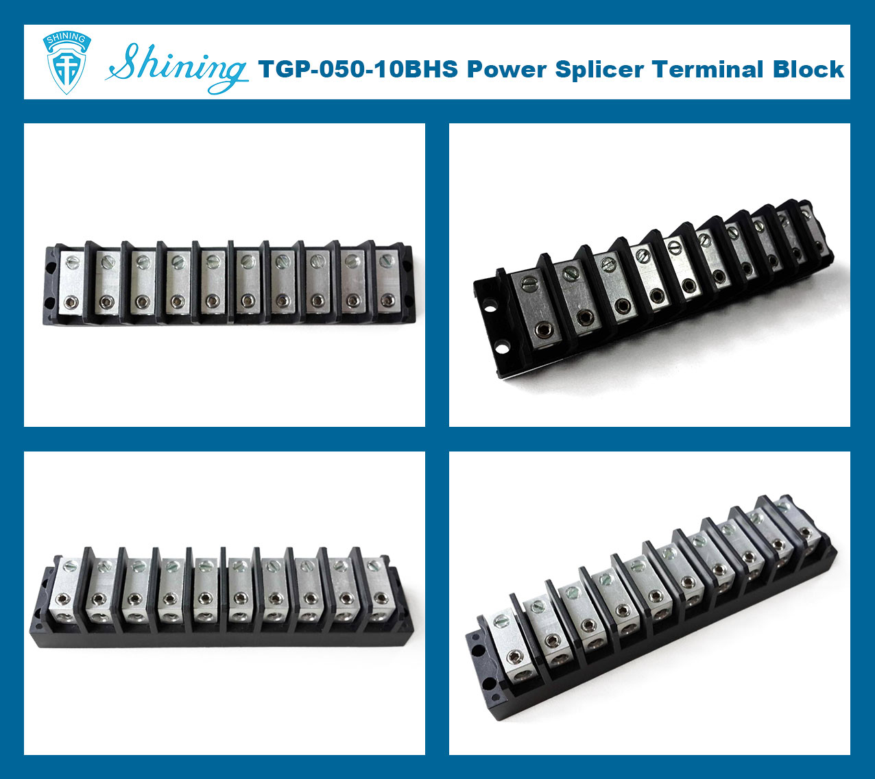 Power Splicer Terminal Block 600V 10 Way 50A TGP-050-10BHS ... Power Splicer Terminal Block 600V 10 Way 50A TGP-050-10BHS ...