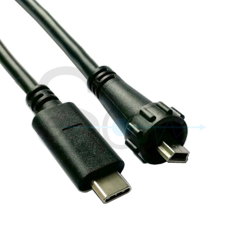 Type C USB3.1 Male to waterproof Mini USB B Type Male Cable | Taiwantrade
