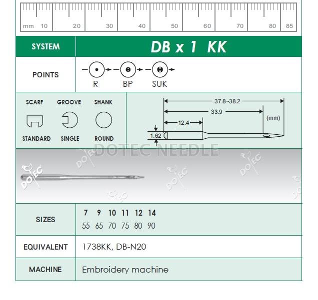 DBX1 KK - Embroidery Machine Needle | Taiwantrade