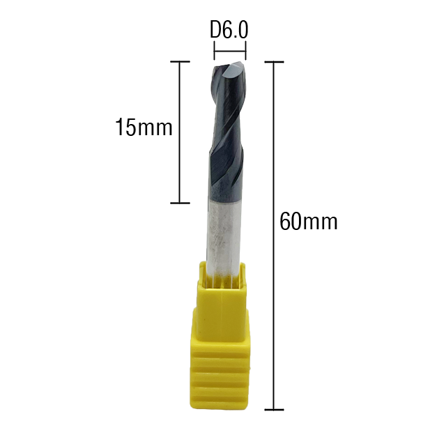 ECIO – EA2C Series - Solid Carbide Tungsten Square End Mill - 2 Flutes ...