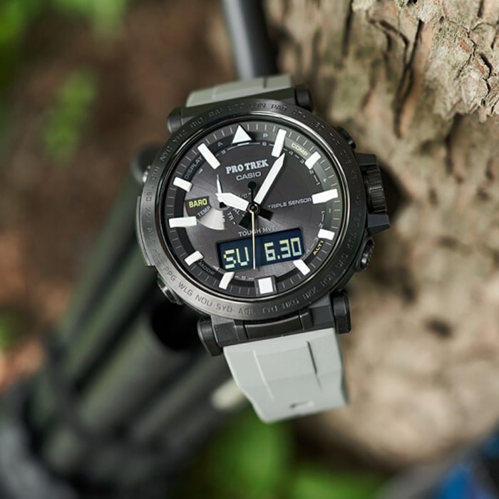 5Cgo CASIO PROTREK PRW-6620YFM-1PR Solar Radio Wave Mountaineering ...