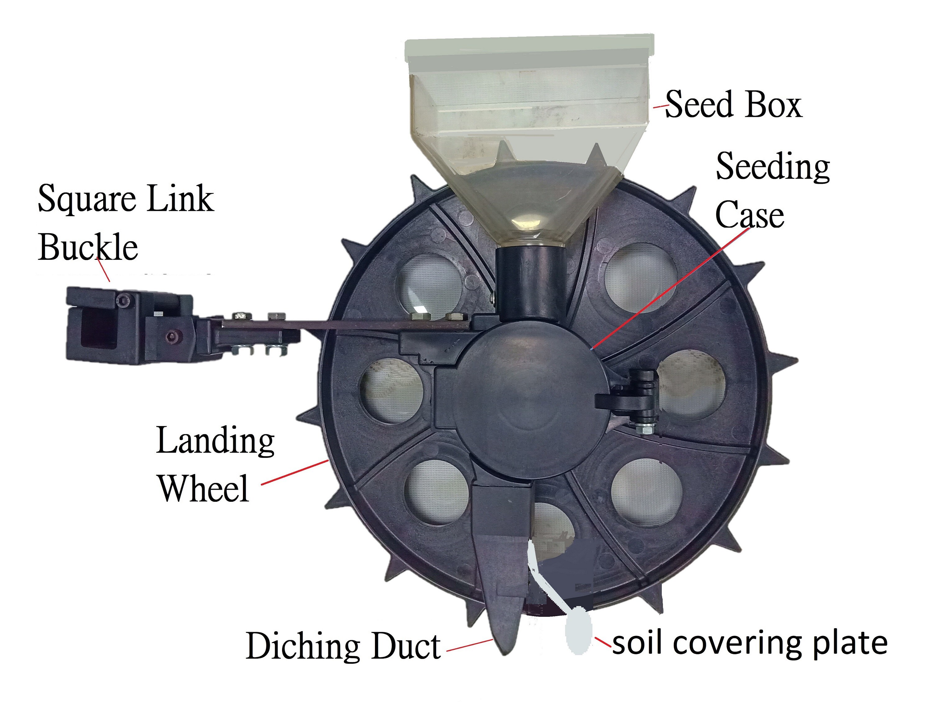 Seed sowing device, seeder linked after tractor, cultivator or manual ...
