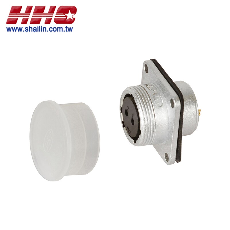 M22 Circular connector, 2P female, 250V 15A W/approval, RoHS Directive ...