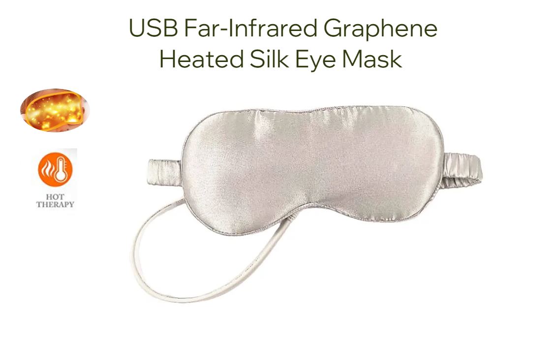 USB Far-Infrared Graphene Heated Silk Eye Mask-Silk Fabric | Taiwantrade