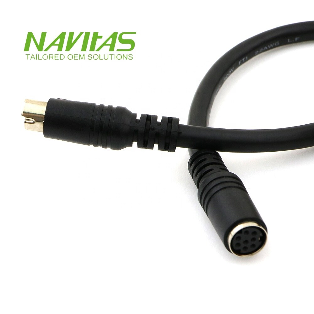 MD8P Overmolding Cable to Extension DC Jack Custom Power Cable Assembly ...