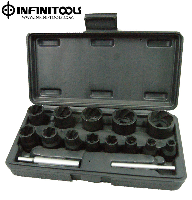 15-piece Lug Nut Removal Socket Set ,Special Twist Socket Set,1/4" and ...