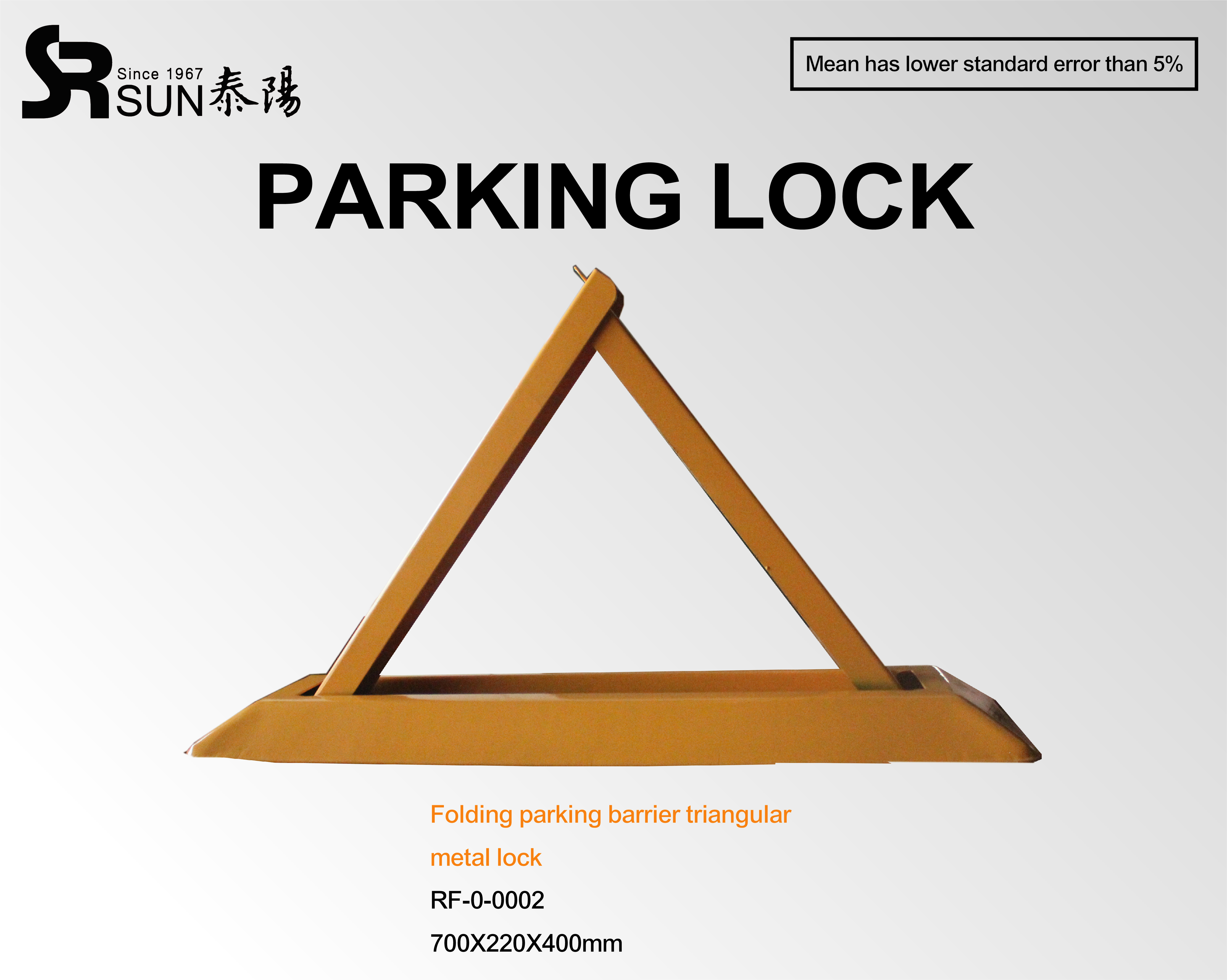 folding parking barrier triangular metal lock | Taiwantrade