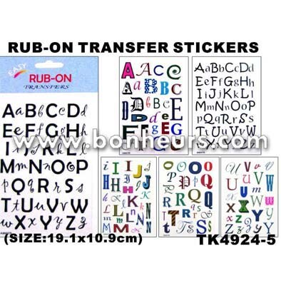 RUB-ON TRANSFER STICKERS | Taiwantrade