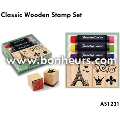 CLASSIC WOODEN STAMP SET | Taiwantrade