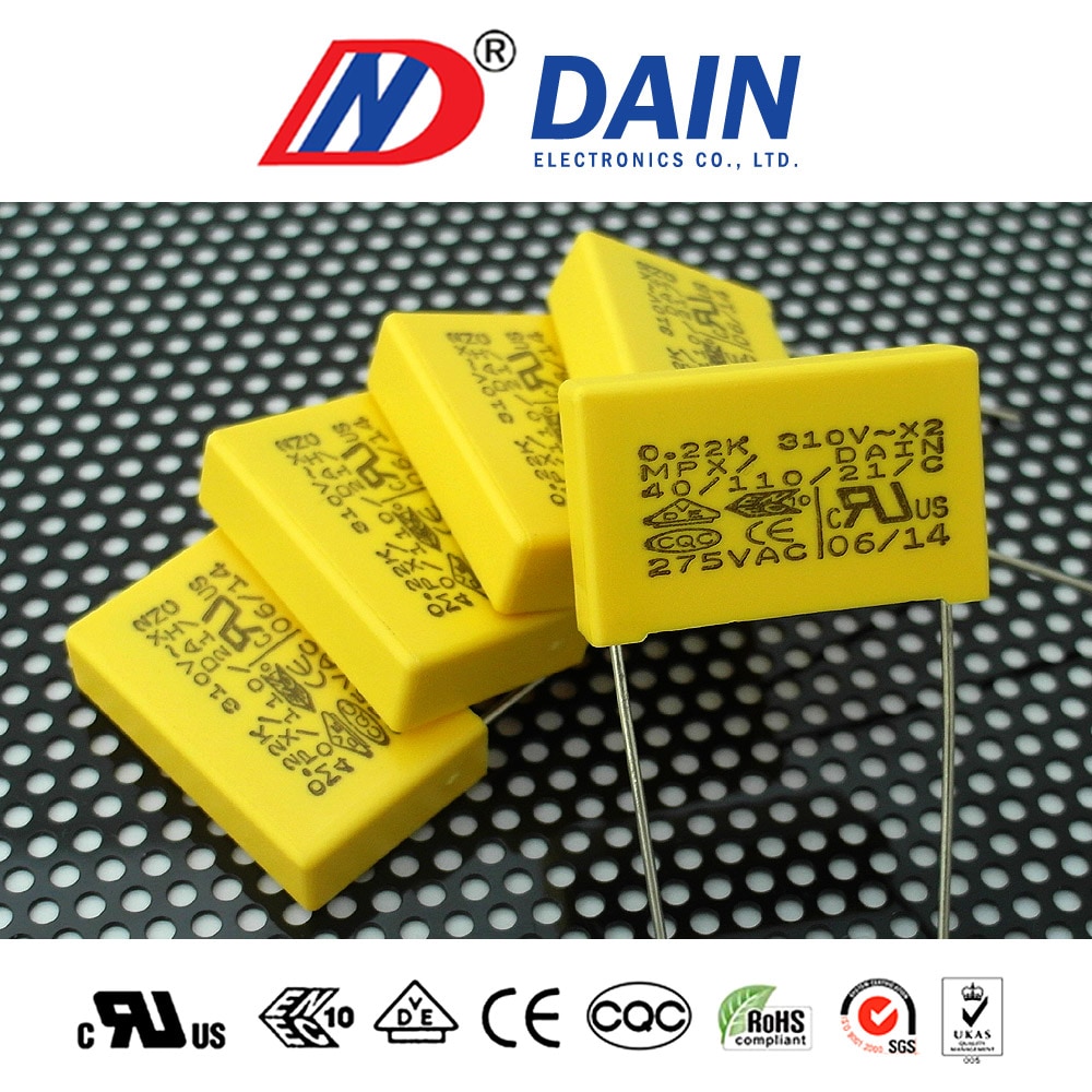 Interference suppression capacitor - class X2 (MPX) 0.22UF 10% 275VAC ...