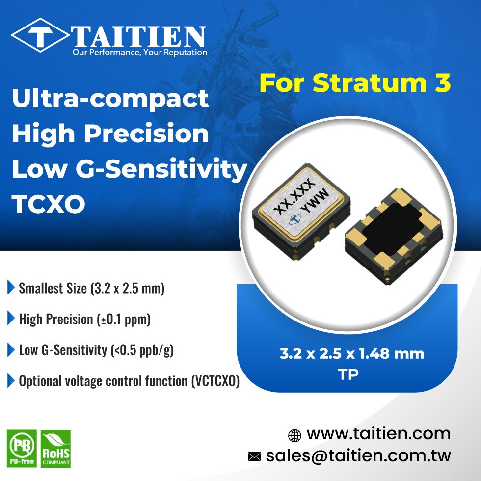 Ultra-compact, High Precision, Low G-Sensitivity TCXO | Taiwantrade