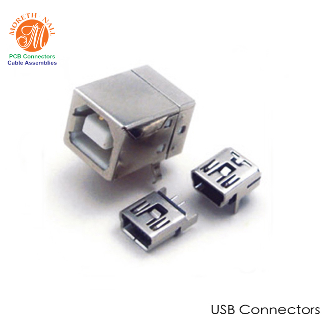 USB Type B Connectors, contacts made from phosphor bronze, insulator ...