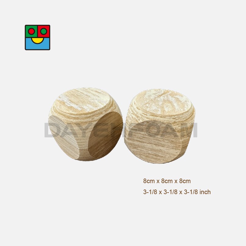 EVA Foam Cube Dice, 8 x 8 x 8cm , Blank, 2pcs/set | Taiwantrade