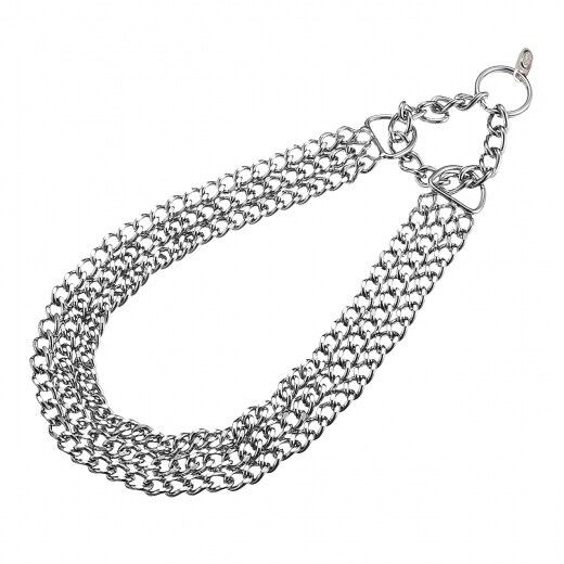 Stainless Steel 304 Triple Choke Chain Collar W/ Key-ring | Taiwantrade