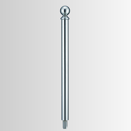 Stainless Steel Round Post 2 1/2" Plain Surface with 3 1/2" Ball Top ...