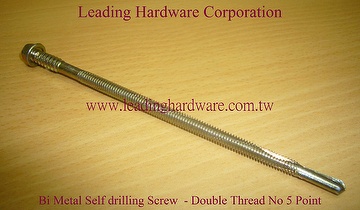 Bi Metal Screw - No. 5 Point double thread | Taiwantrade.com