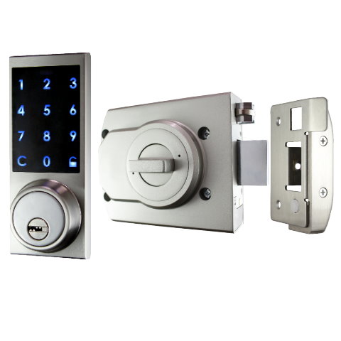 Smart Rim Lock with Touchscreen Keypad | Taiwantrade