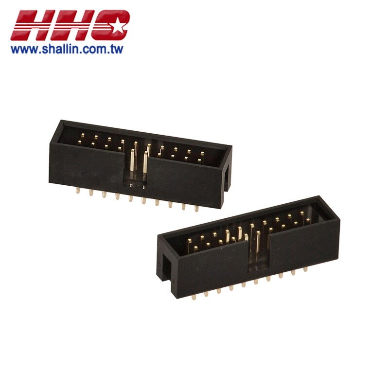 2.54mm box header, 20P, without latch lever straight, RoHS Directive ...