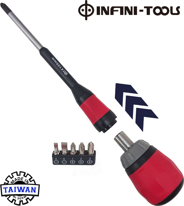 7 in 1 Multi Function Exchangeable Stubby Ratcheting Screwdriver Set ...