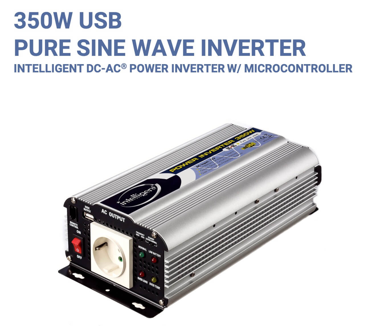 350W Pure Sine Wave Power Inverter USB - Intelligent DC-AC® with Microcontroller | Taiwantrade