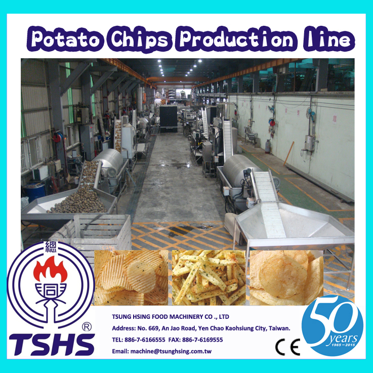 2014 Latest Continuity Stable Industry Tapioca Chips Factory Equipment ...