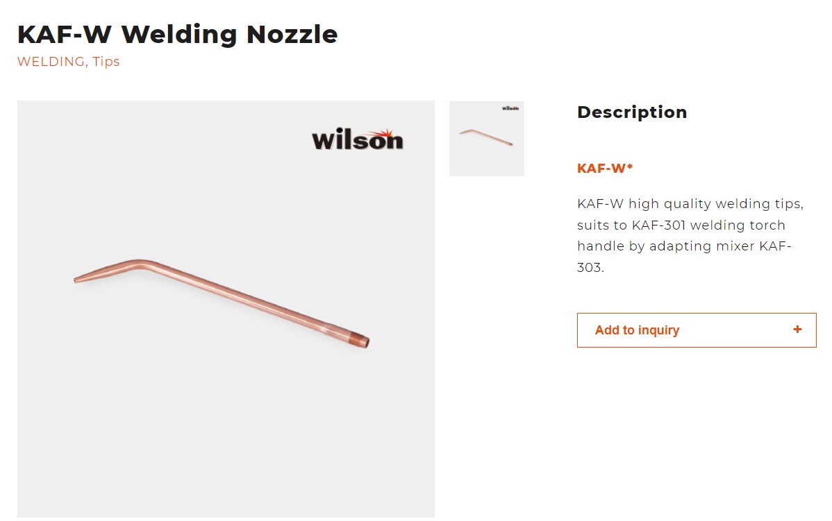 KAF-W Welding Nozzle | KAYO PRODUCTS CO., LTD.