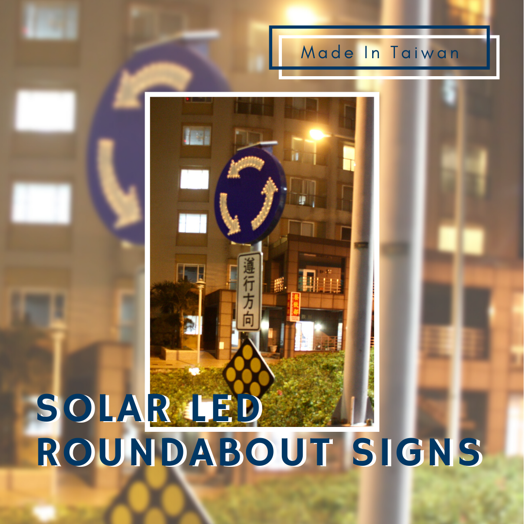 Solar LED Roundabout Sign | Taiwantrade