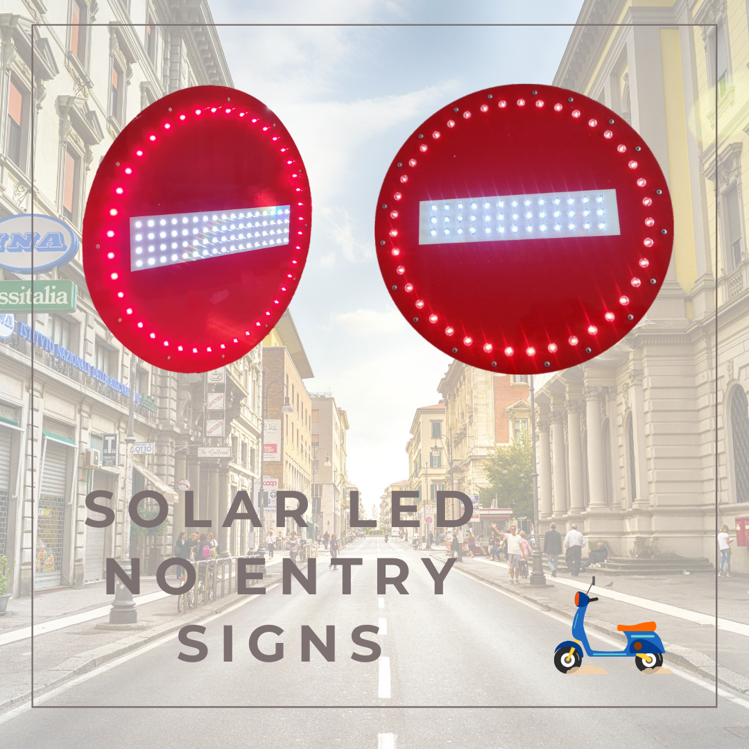 Solar LED No Entry Sign | Taiwantrade.com