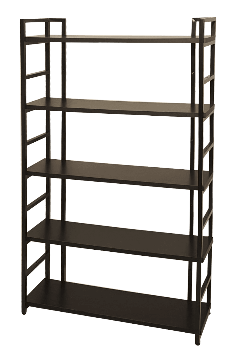 5 Tiers Black Vintage Industrial Style Bookcase | Taiwantrade.com