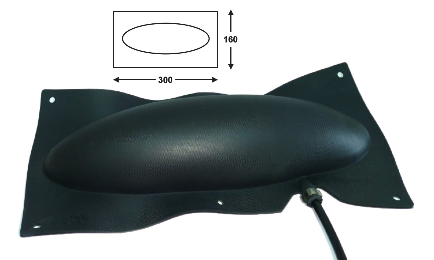 Rubber Bladder with Hand Pump E Type 300 x160mm | Taiwantrade