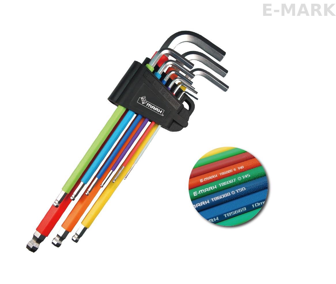 Color Grip Anti-slip Hex Key Wrench 9 PCS Set | Taiwantrade